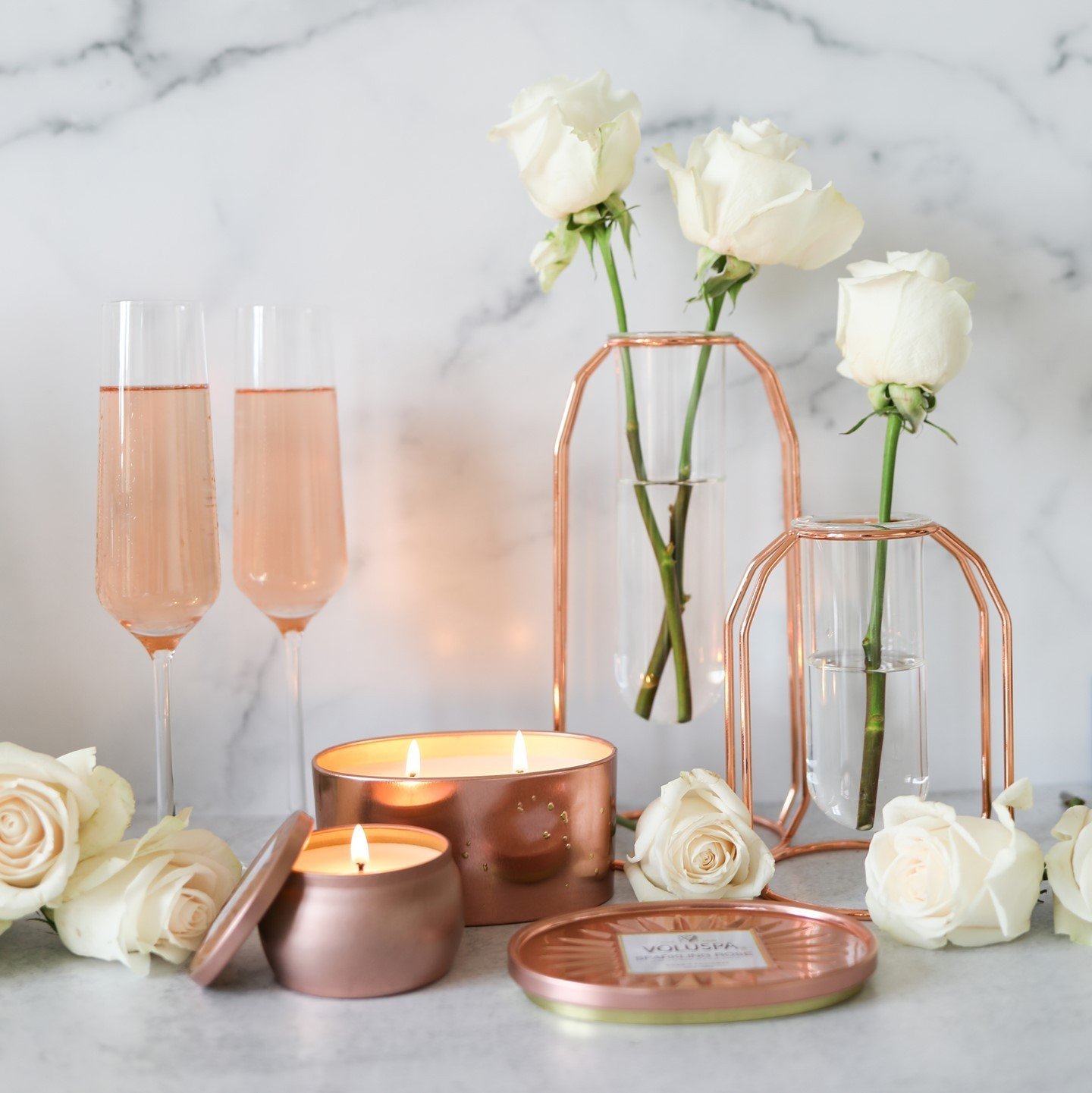 Mini Vela Lata Sparkling Rose 25h Voluspa