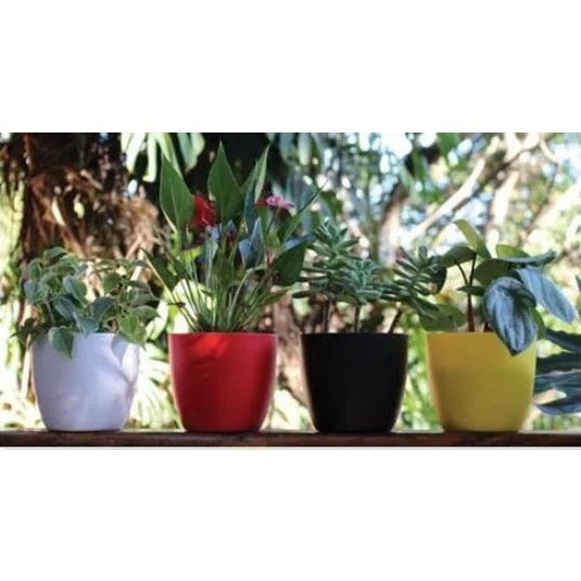 Vaso Plástico Musique Cachepot G Branco